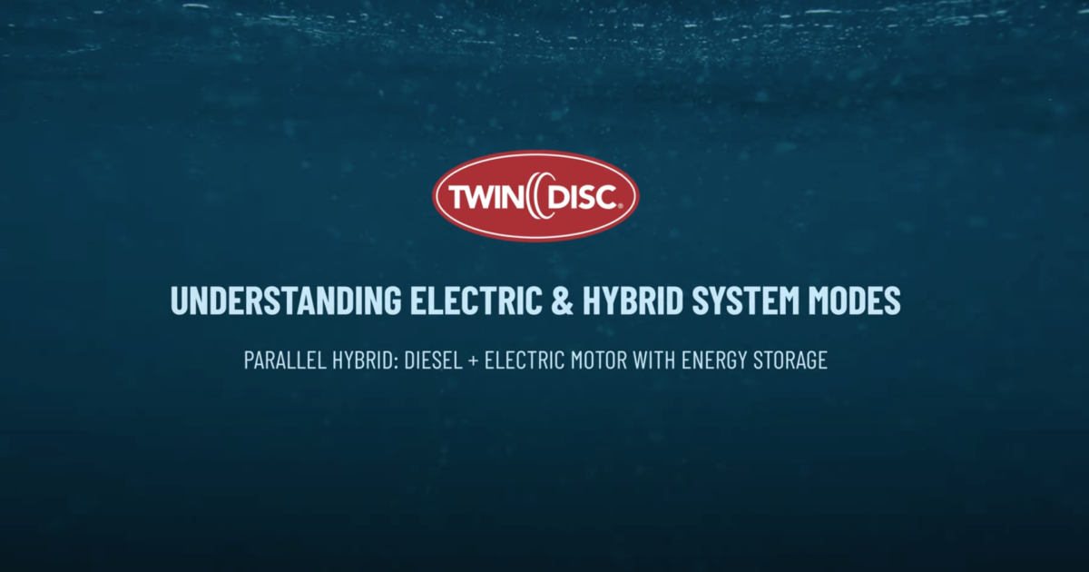 Marine Parallel Hybrid: Diesel + Electric Motor with Energy Storage ...