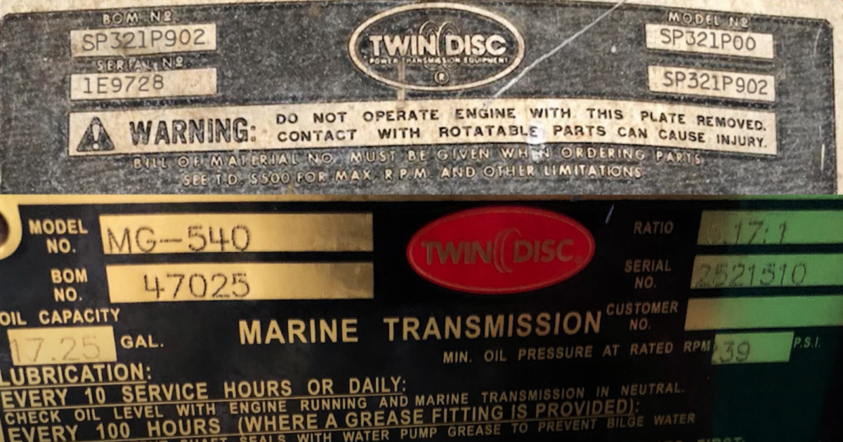 How to Identify your Twin Disc Unit | Palmer Johnson Power Systems